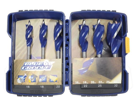 Irwin Blue Groove Wood Drill Bit - Set Of 6